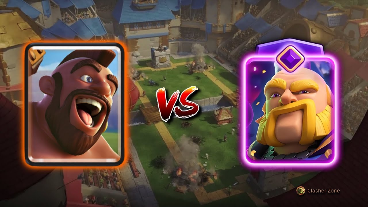 Hog Rider Vs Royal Giant Evolution Youtube