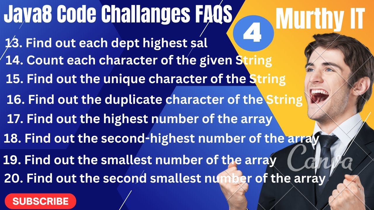 4 Java 8 Code Challenges Youtube