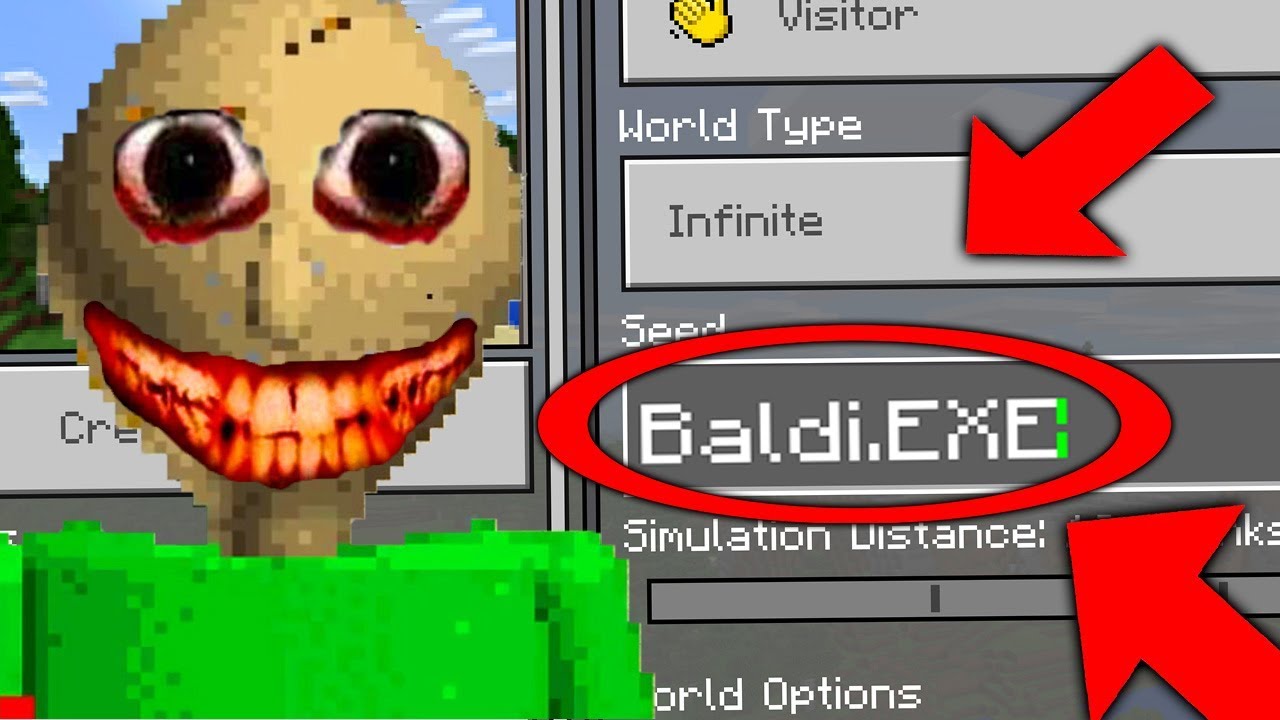 Never Play Minecraft Evil Baldi Exe World Haunted Baldi S Basics In