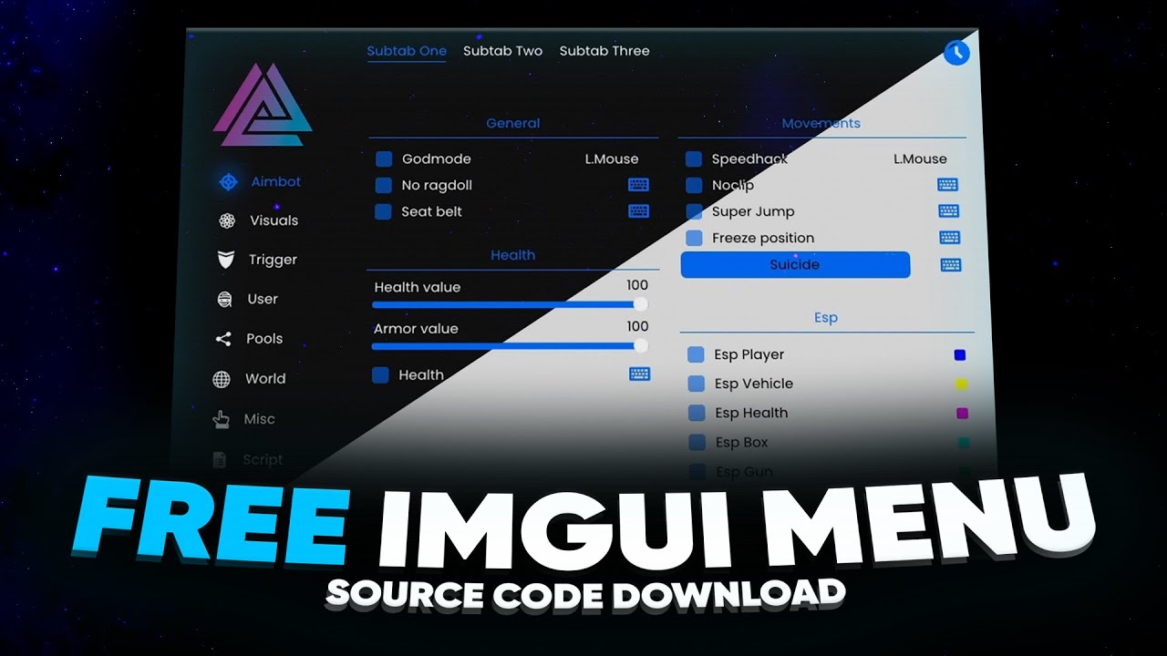 New Free Imgui C Menu Ui Download Source Code Custom Elements