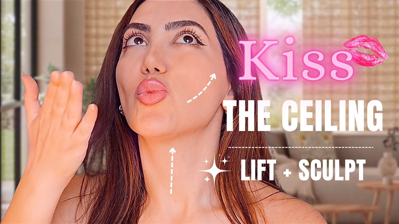 Kiss The Ceiling For Jawline Double Chin Facial Exercise Of The Day