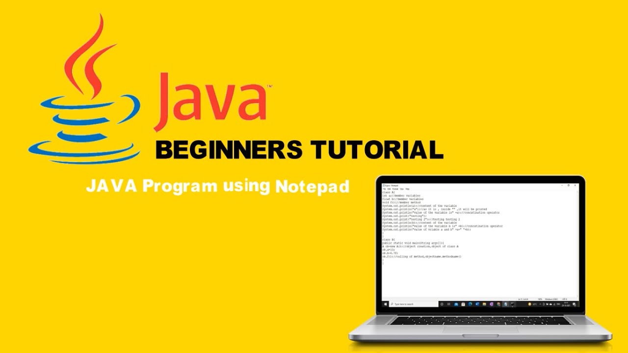 How To Write Java Code For Beginners Basic Java Program Youtube
