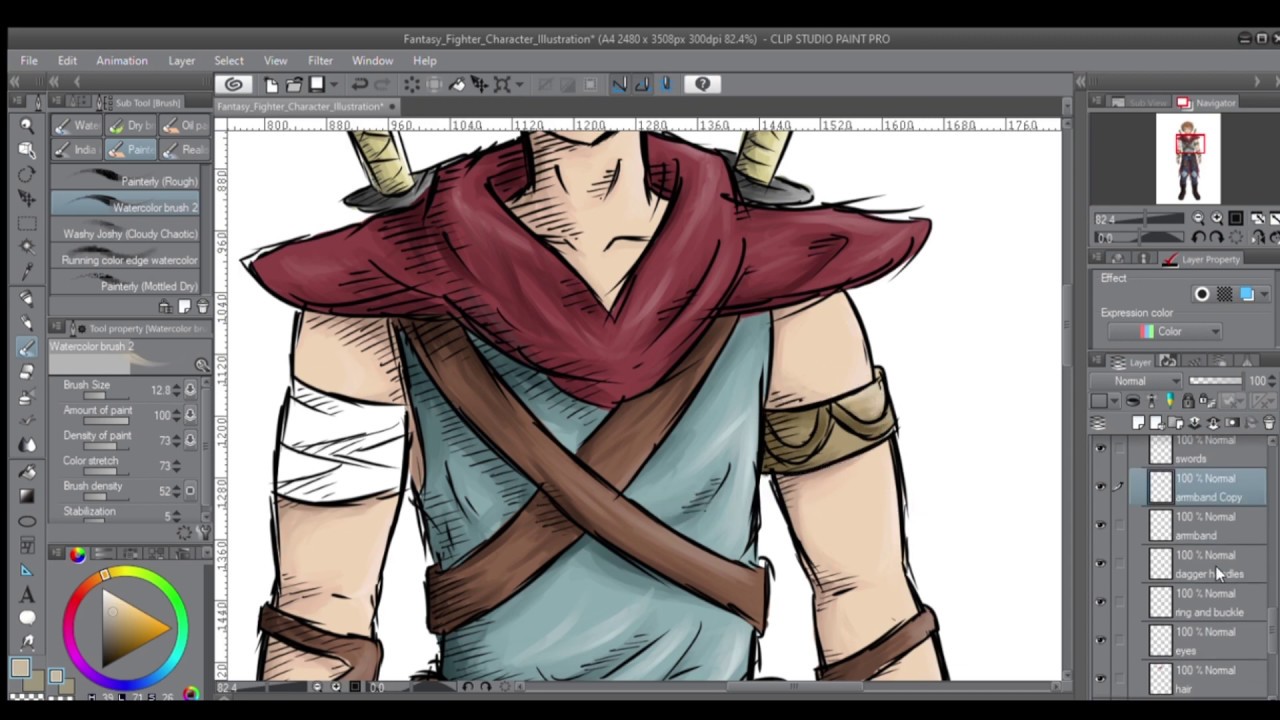 Fantasy Character Illustration Time Lapse Clip Studio Paint Youtube