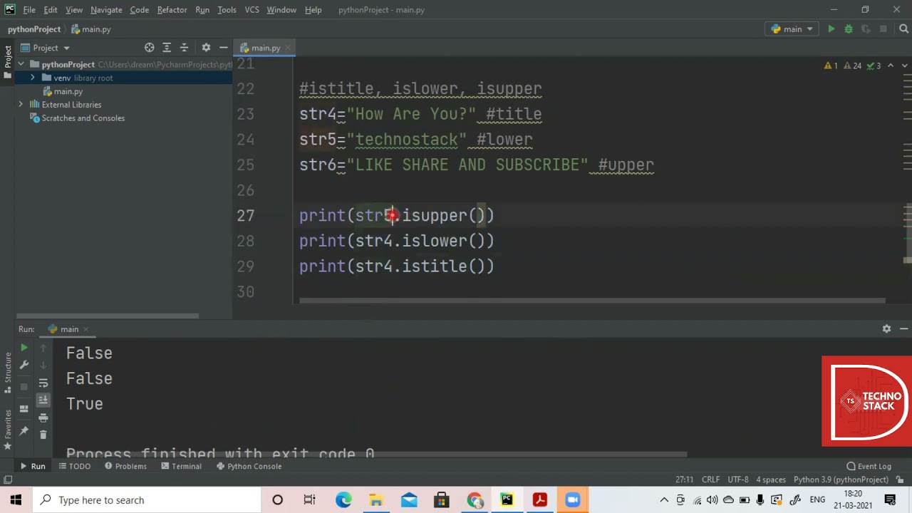 7 Python String Methods Isupper Islower Istitle