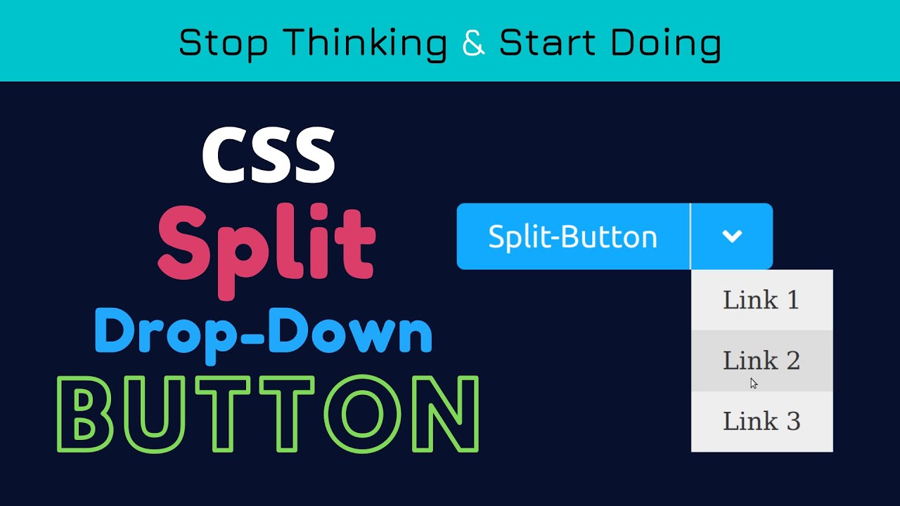 Css Split Dropdown Button Css Split Button Youtube