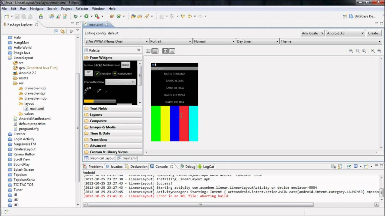 Android Tutorial 02 Linear Layout Youtube
