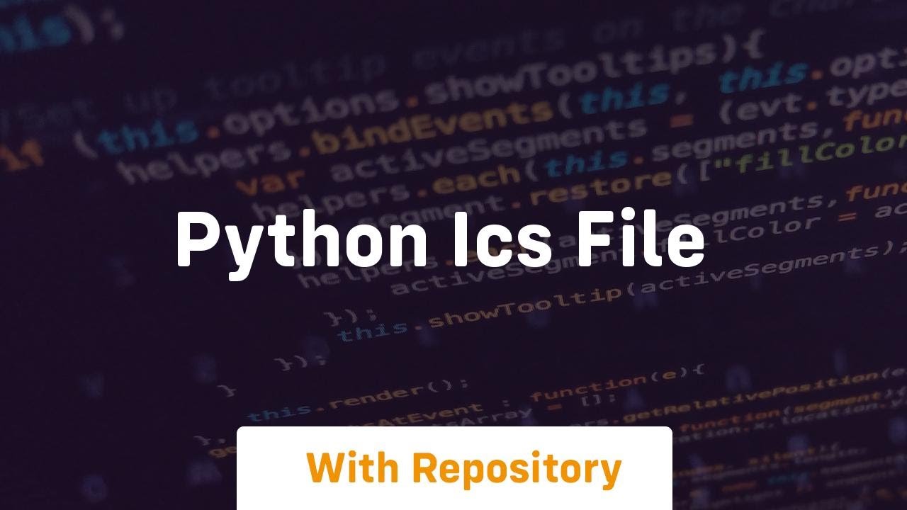 Python Ics File Youtube