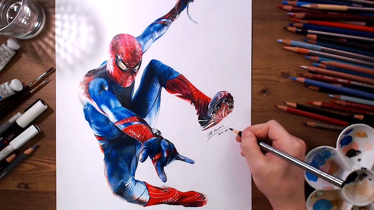 Spider Man Speed Drawing Drawholic Youtube