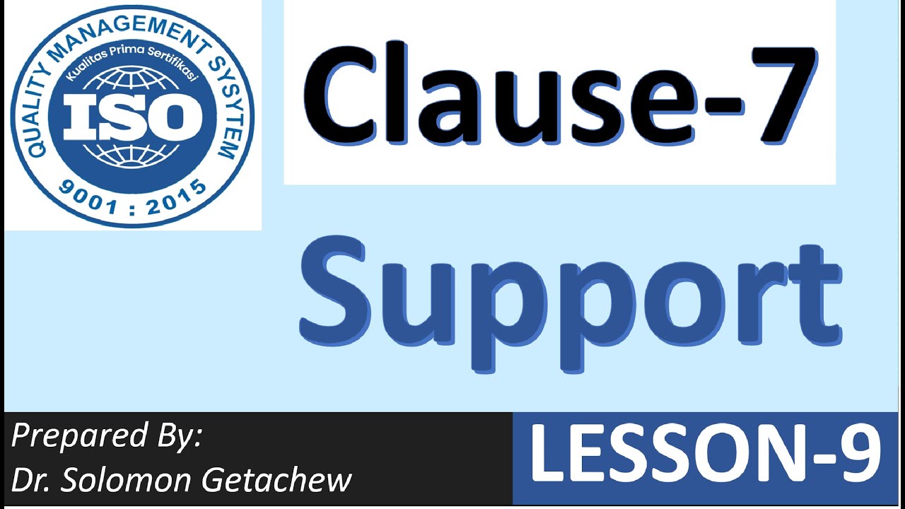 Quality Management System Qms Iso 9001 2015 Clause 7 Support Youtube