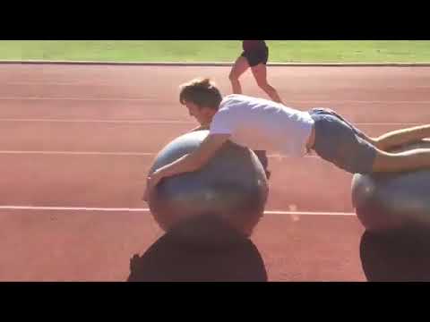 Guy Sets Record Surfing On Exercise Balls 987422 Youtube