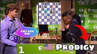 Magnus Carlsen Plays Against American Prodigy Brewington Hardaway In ...