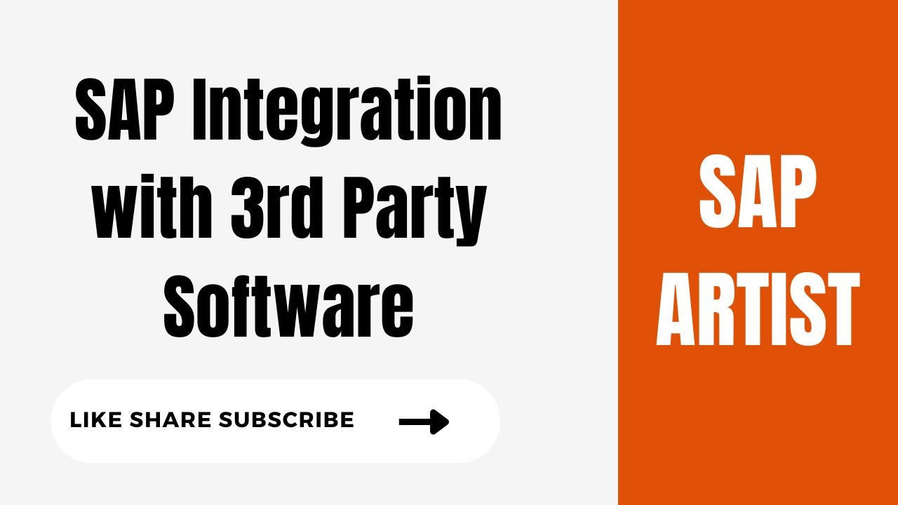 Sap Integration With 3rd Party Software Youtube