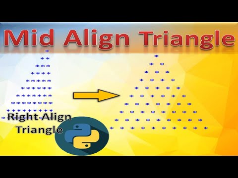 Mid Align And Right Align Triangle Python Python Program For Loop