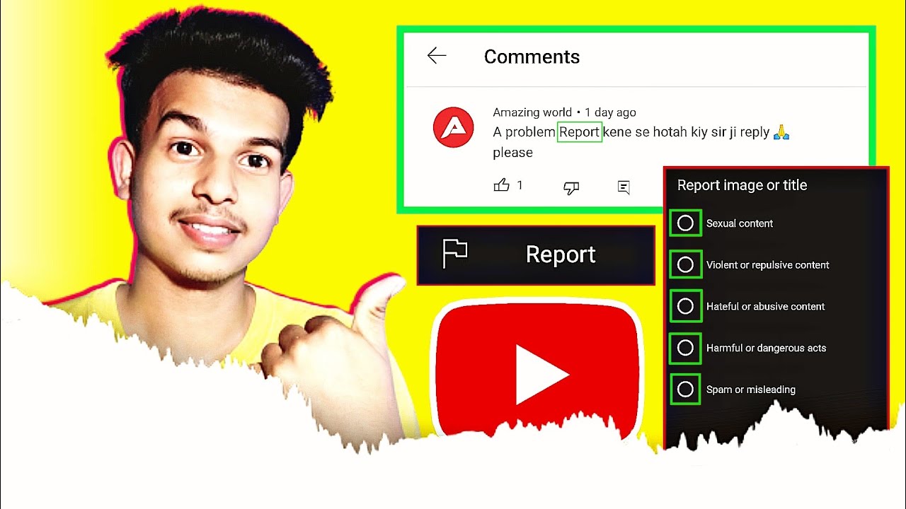 How To Report Youtube Video Report Kya Hai Youtube Report Video