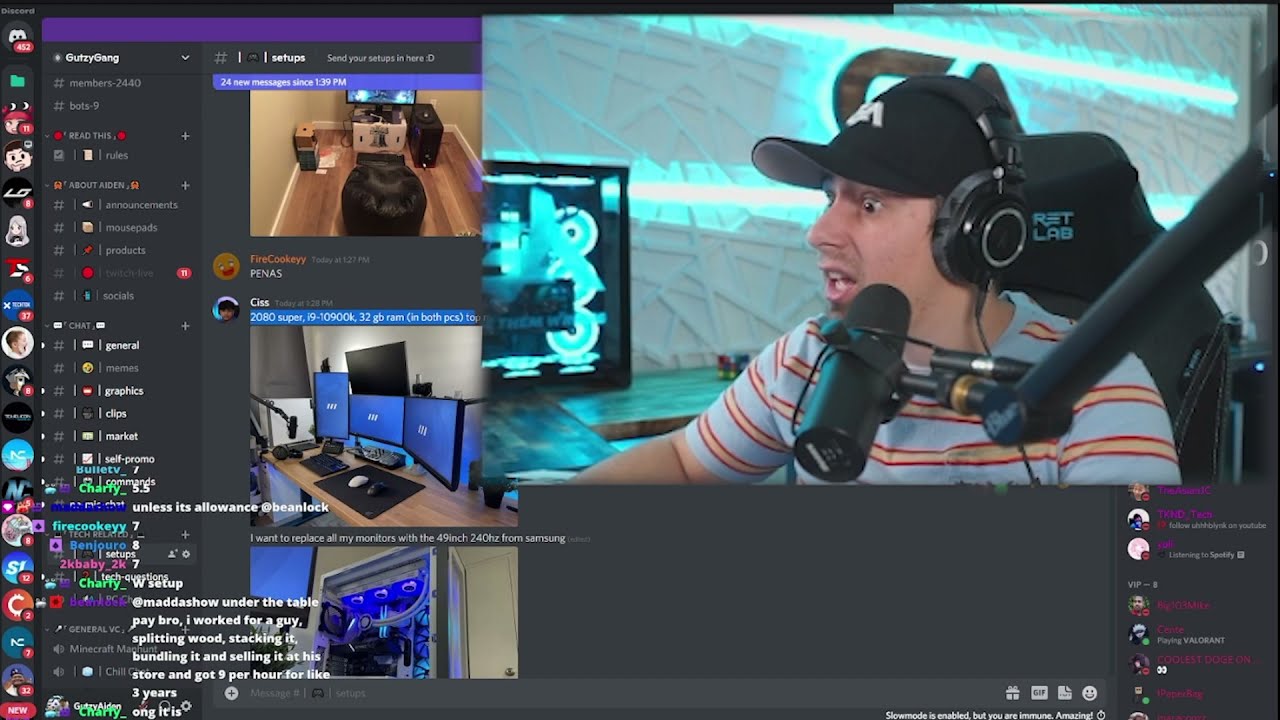 Streamer Reacts To My 20k Gaming Streaming Setup Ft Gutzy Aiden