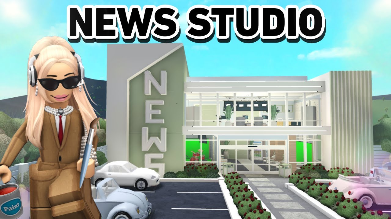 Building A News Studio In Bloxburg Youtube