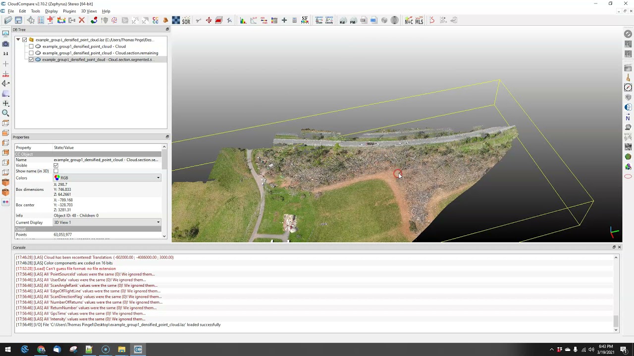 Cloudcompare Manually Cleaning A Point Cloud Using The Segment Tool