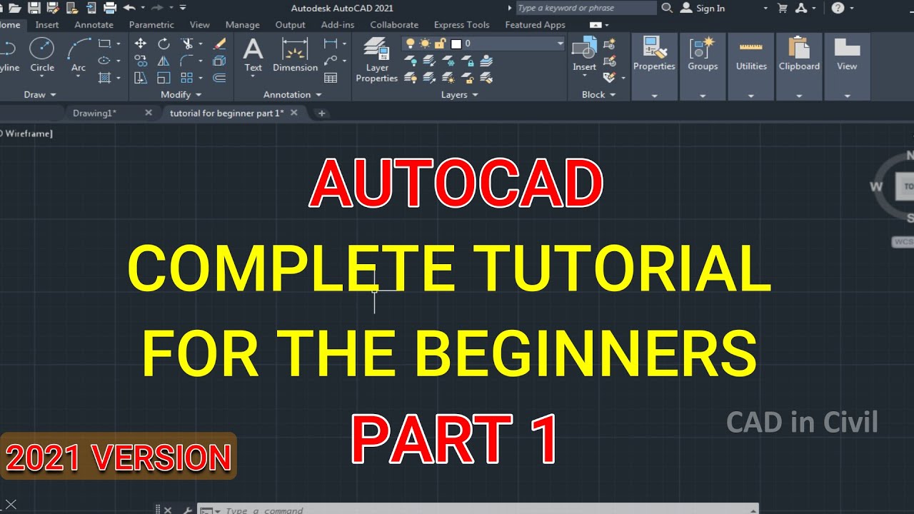 Autocad Complete Tutorial For The Beginners Part 1 Youtube