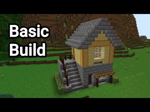 Minecraft Basic House Build Easy Starter House Tutorial Youtube