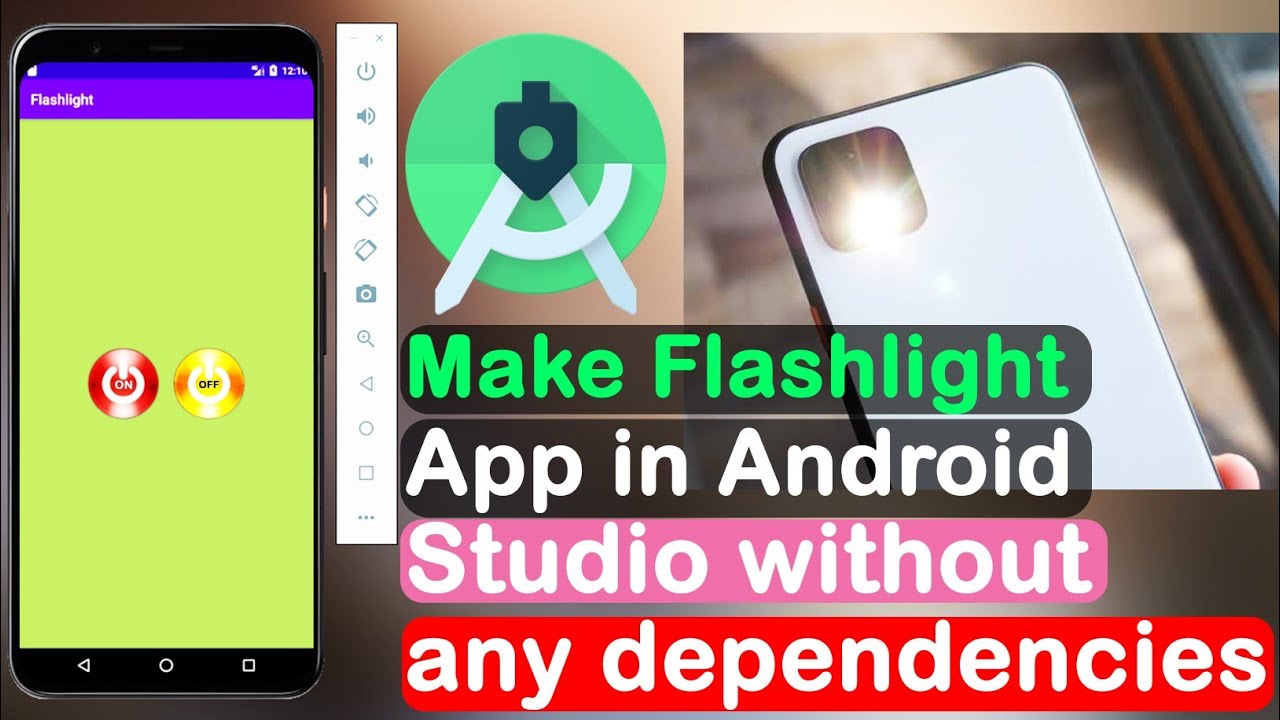 Make A Flashlight App Android Project Android Studio 4 2 2 Youtube