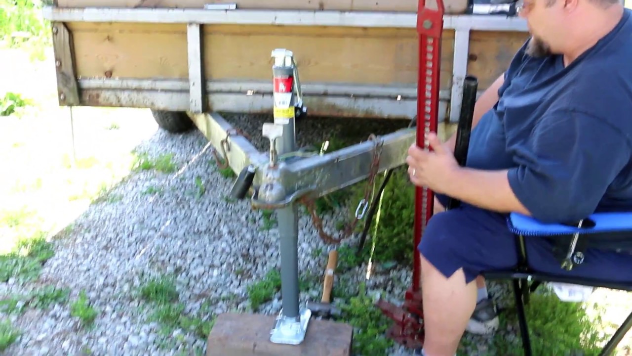 Replacing A Damaged Trailer Jack Youtube