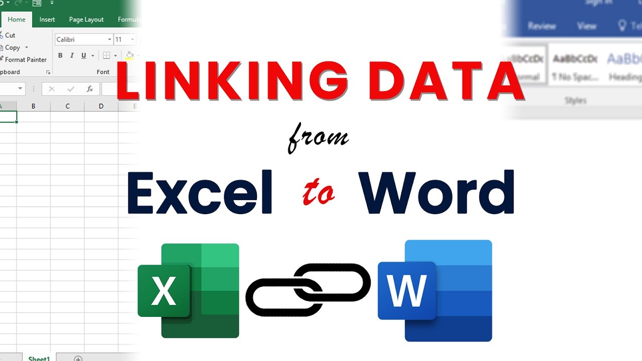 Linking Data From Excel To Word Excel Youtube
