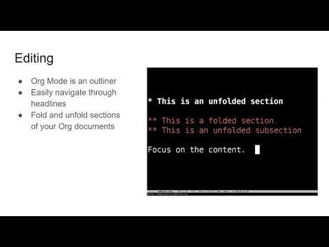 Getting Started With Org Mode Overview Youtube