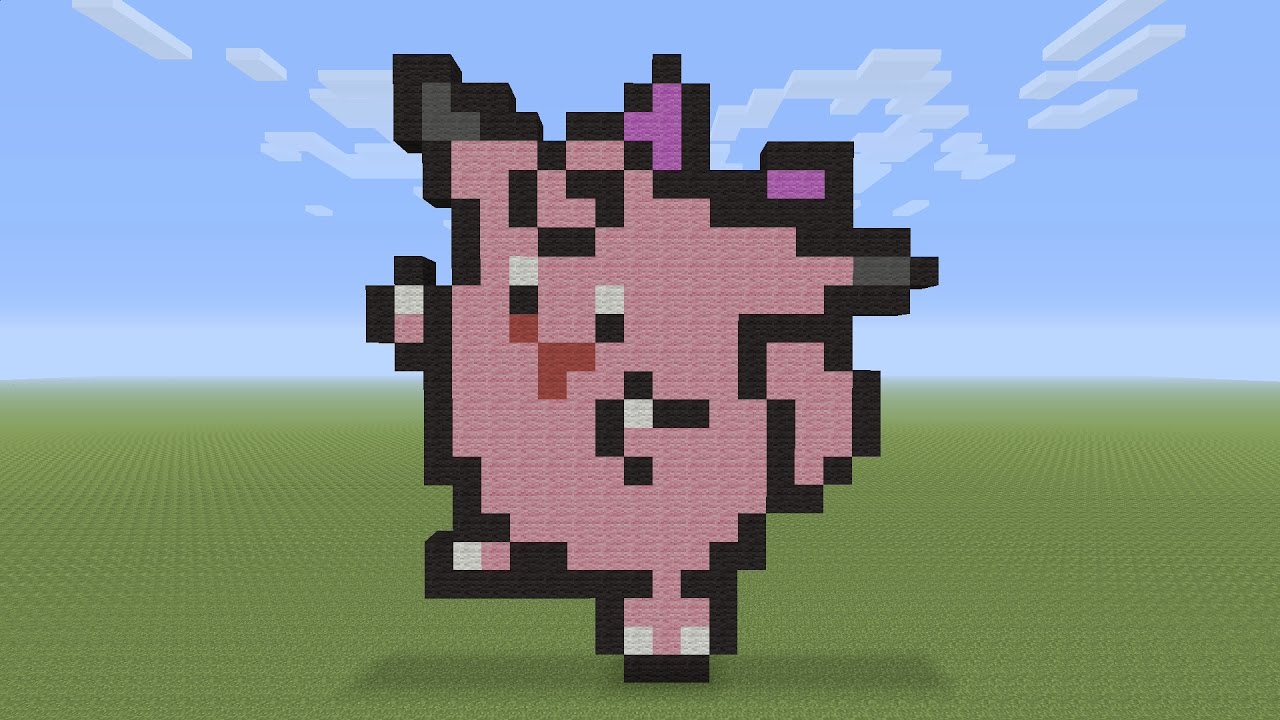 Minecraft Pixel Art Clefable Pokémon 036 Youtube