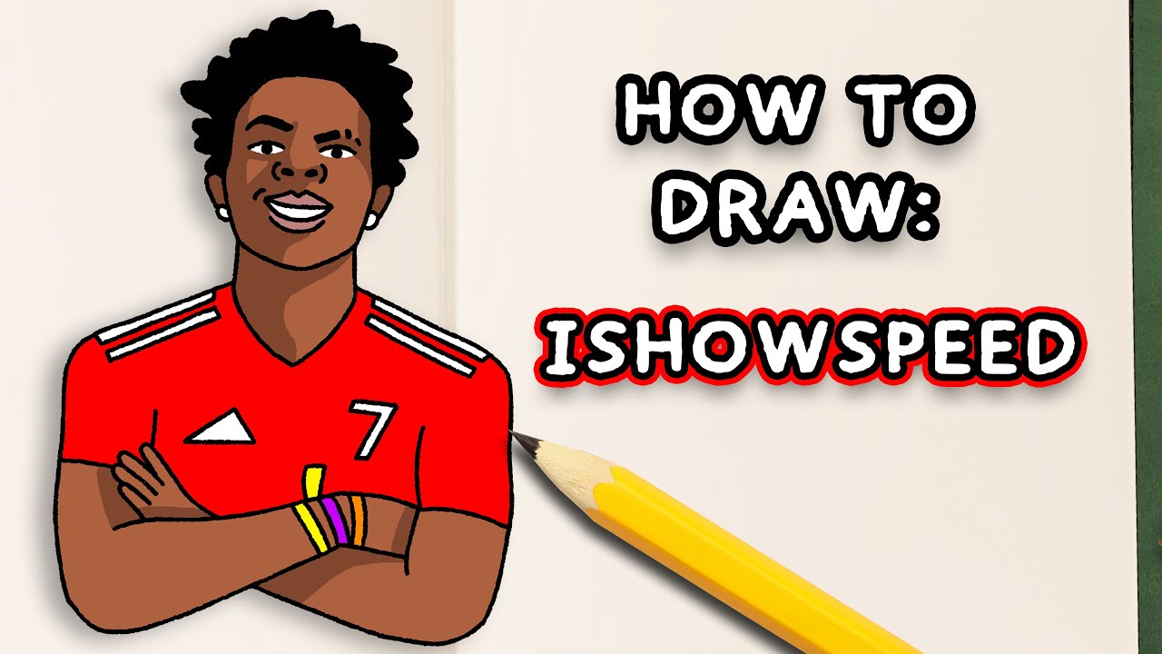 How To Draw And Colour Ishowspeed Step By Step Tutorial Youtube