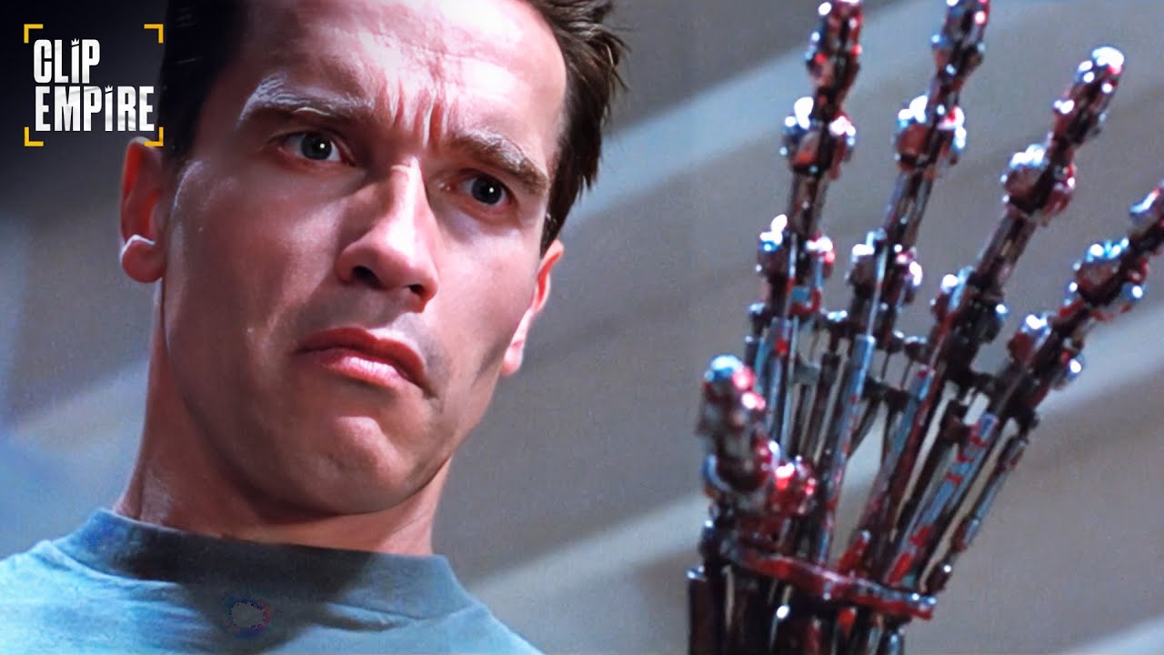 Terminator Cuts Off His Arm Terminator 2 Judgement Day Youtube