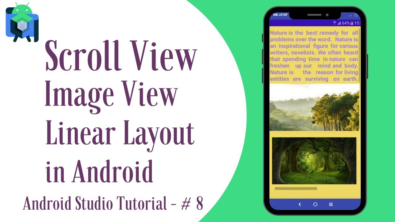 Scroll View Image View Linear Layout In Android Ii Android Studio