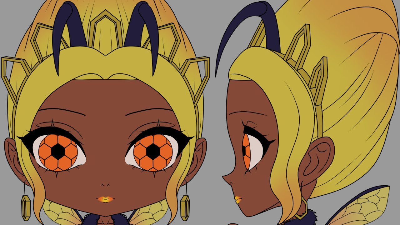 Oc Reference Sheet Honey Chibi Speedpaint Real Time 2 4 Hrs Youtube