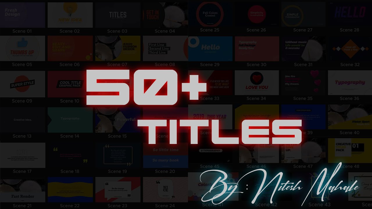 50 Free Titles For Adobe After Effects Templates Youtube
