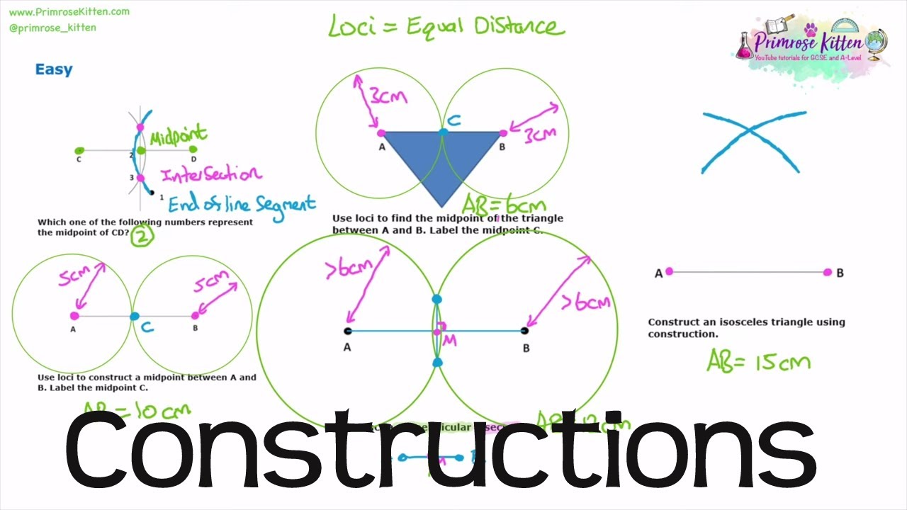 Constructions Revision For Maths Gcse And Igcse Youtube