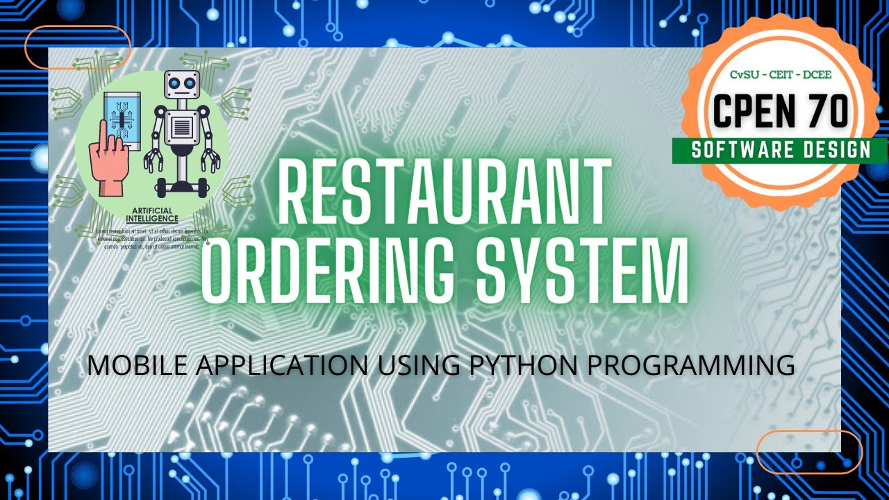 Restaurant Ordering System Using Python Youtube