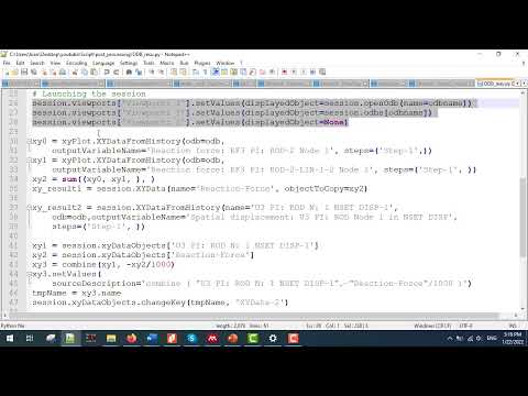 Python Script For Post Processing In Abaqus Youtube