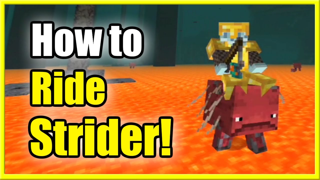 How To Ride A Strider In Minecraft Best Tutorial Youtube