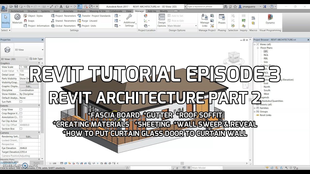 Revit Architecture Tutorial Part 2 Revit Tagalog Youtube