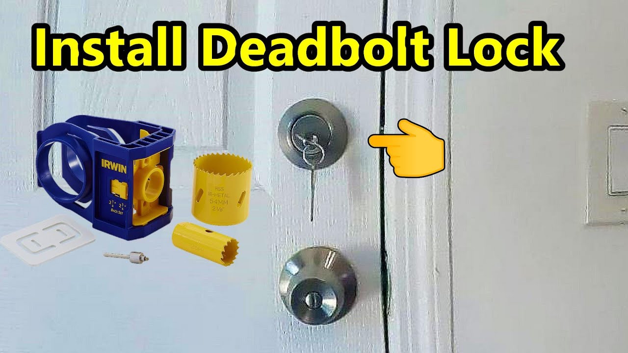 Install A Dead Bolt Lock On A Door Using Irwin Jig Set Youtube