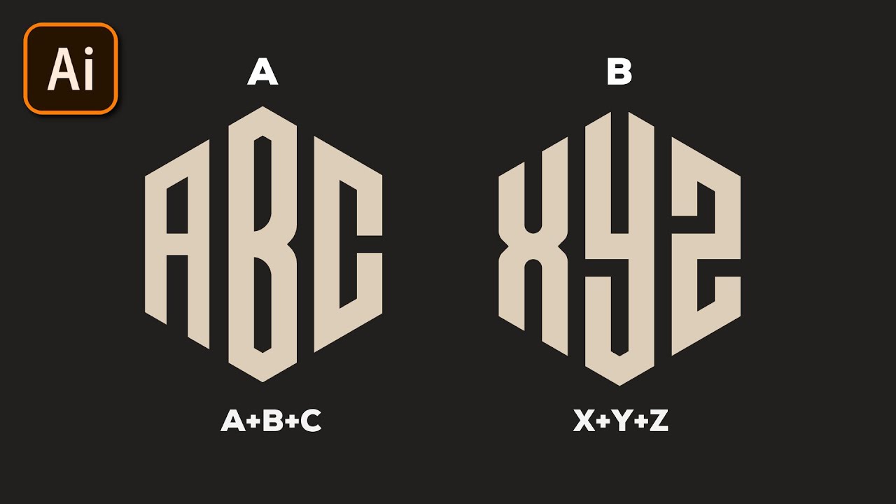 Adobe Illustrator Tutorials How To Draw Any Letters Logo In Polygon