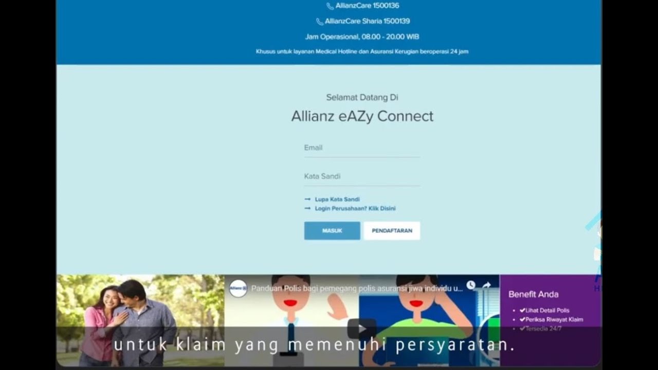 Fitur Allianz Eazy Connect Youtube