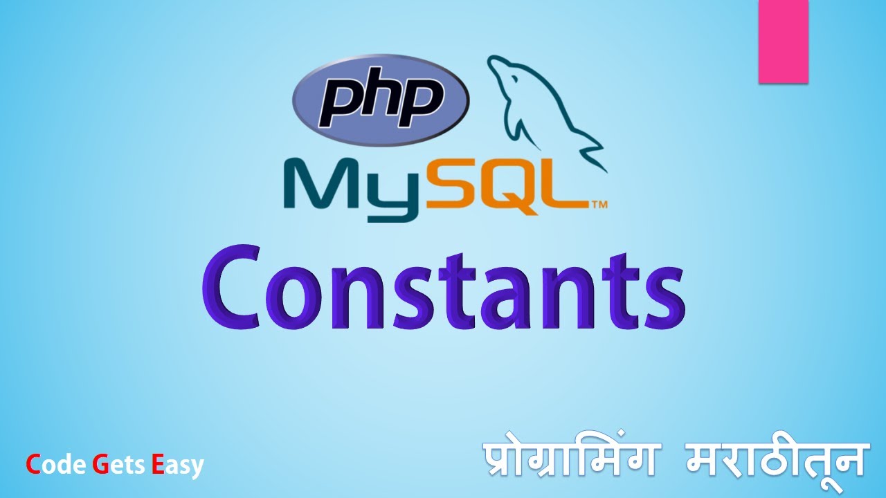 Php Programming Tutorial Php Constants In Marathi Youtube