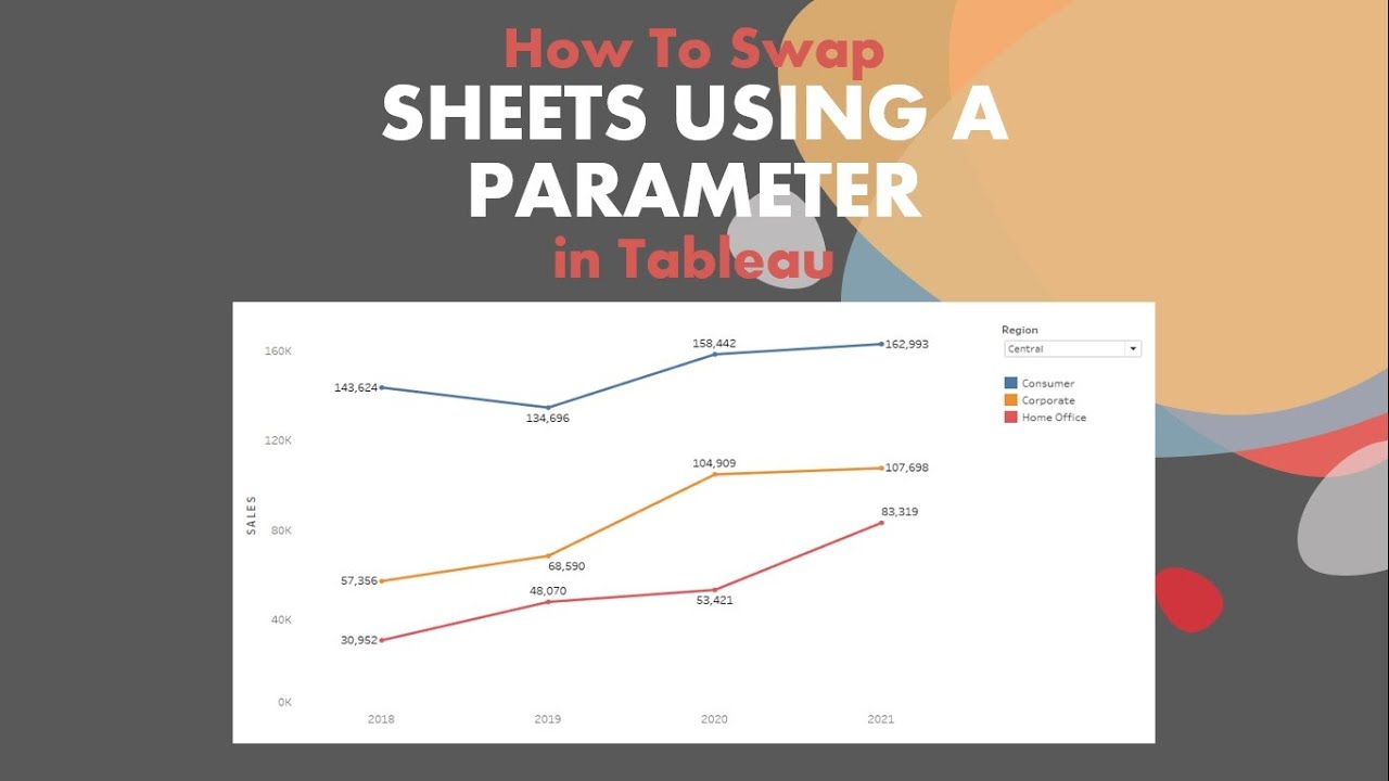 How To Swap Sheets Using A Parameter In Tableau Youtube