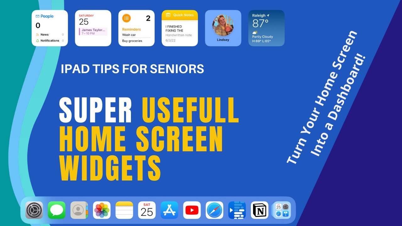 Ipad Tips For Seniors Super Useful Widgets Youtube