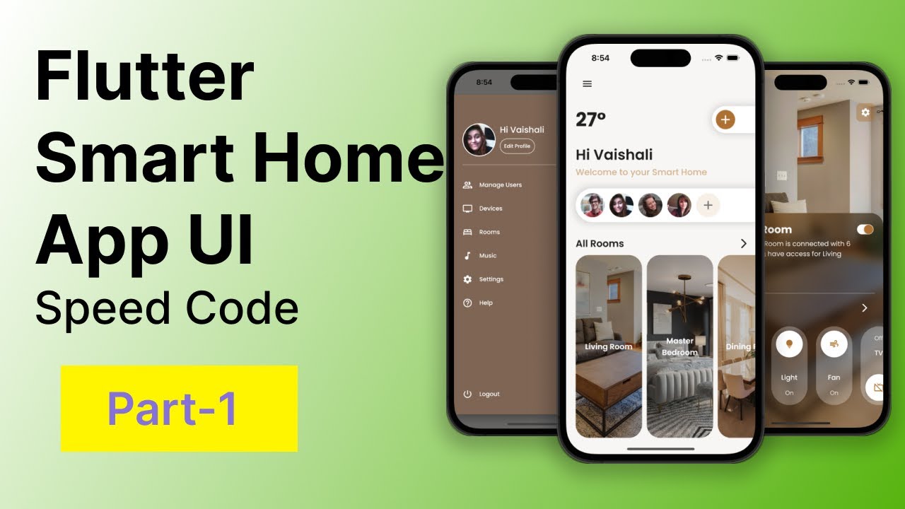 Flutter Smart Home App Ui Part 1 Speed Code Strengthcode Flutter