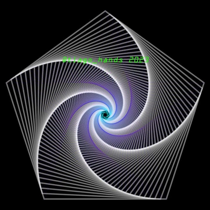 Recursive Mathematics Art The Twisted Pentagon Spiral Mathart