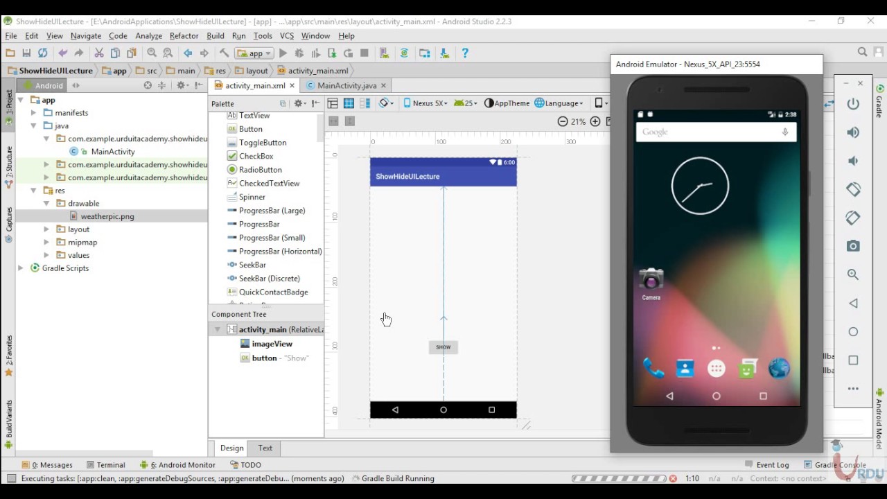 Android Development Lecture 29 Making Ui Elements Hidden Or Visible