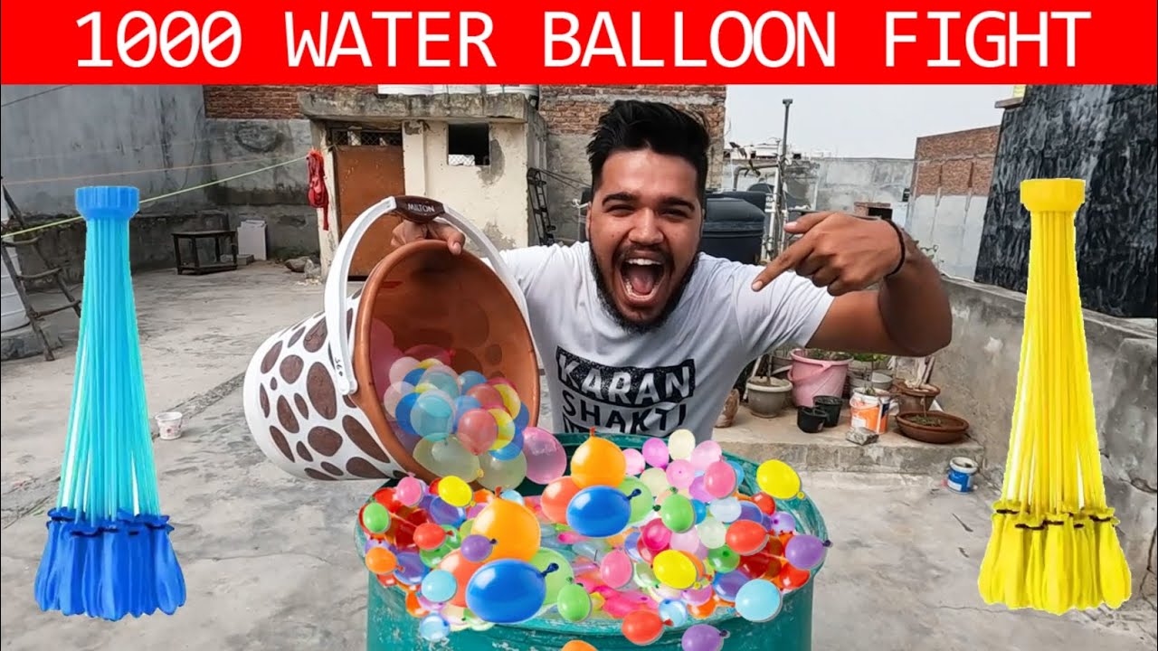 Holi Water Balloon Fight 1000 Balloon Holi 2024 Water Balloon Fight