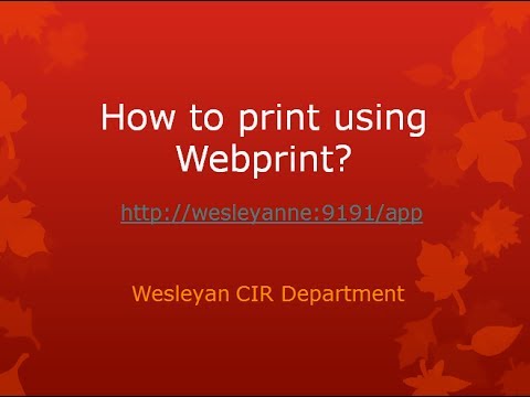 How To Print Using Webprint Youtube