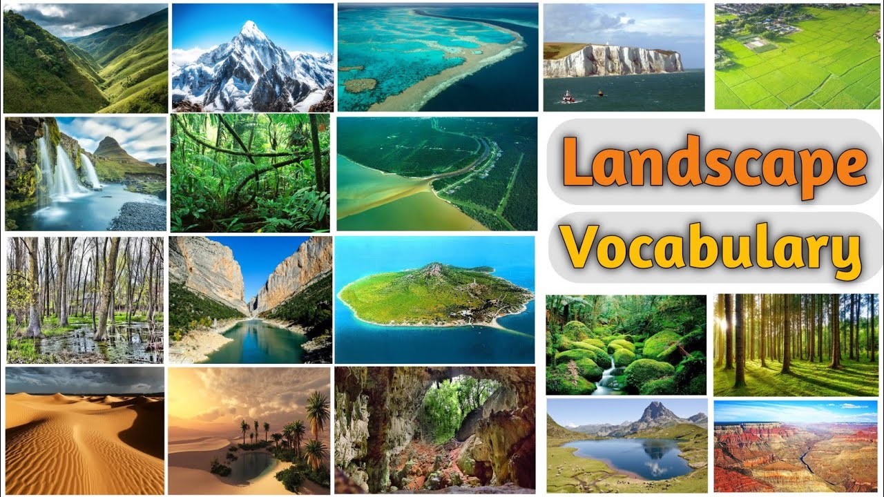 Landscape Vocabulary Ll Different Landscapes Names In English With